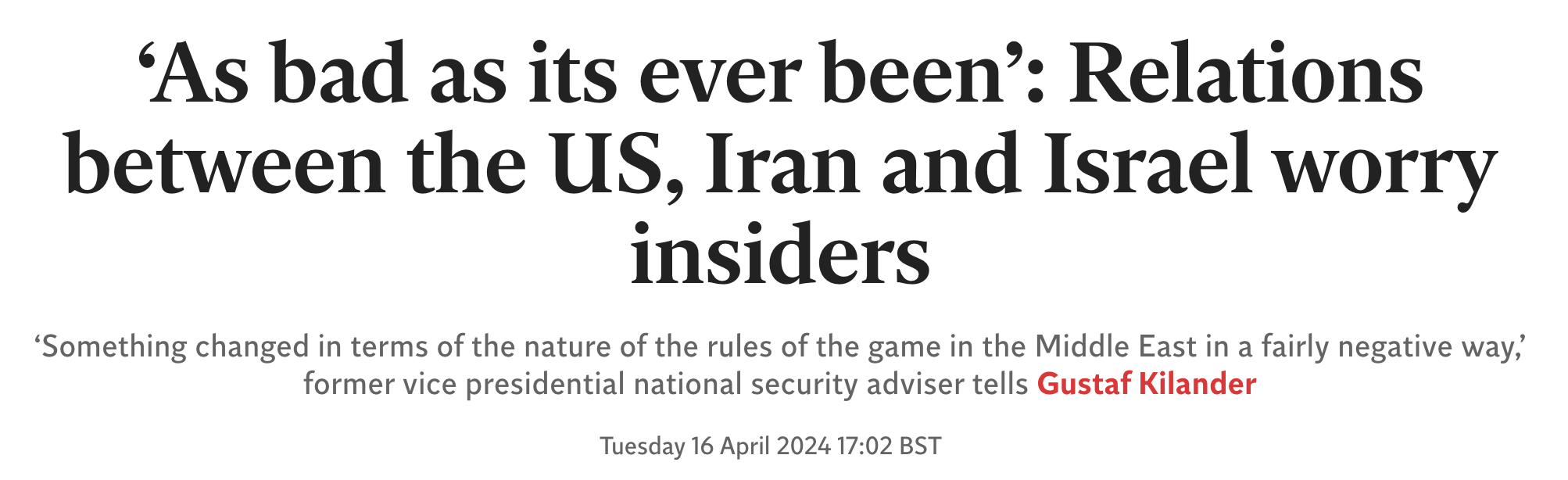 Gustaf Kilander – Multimedia journalist